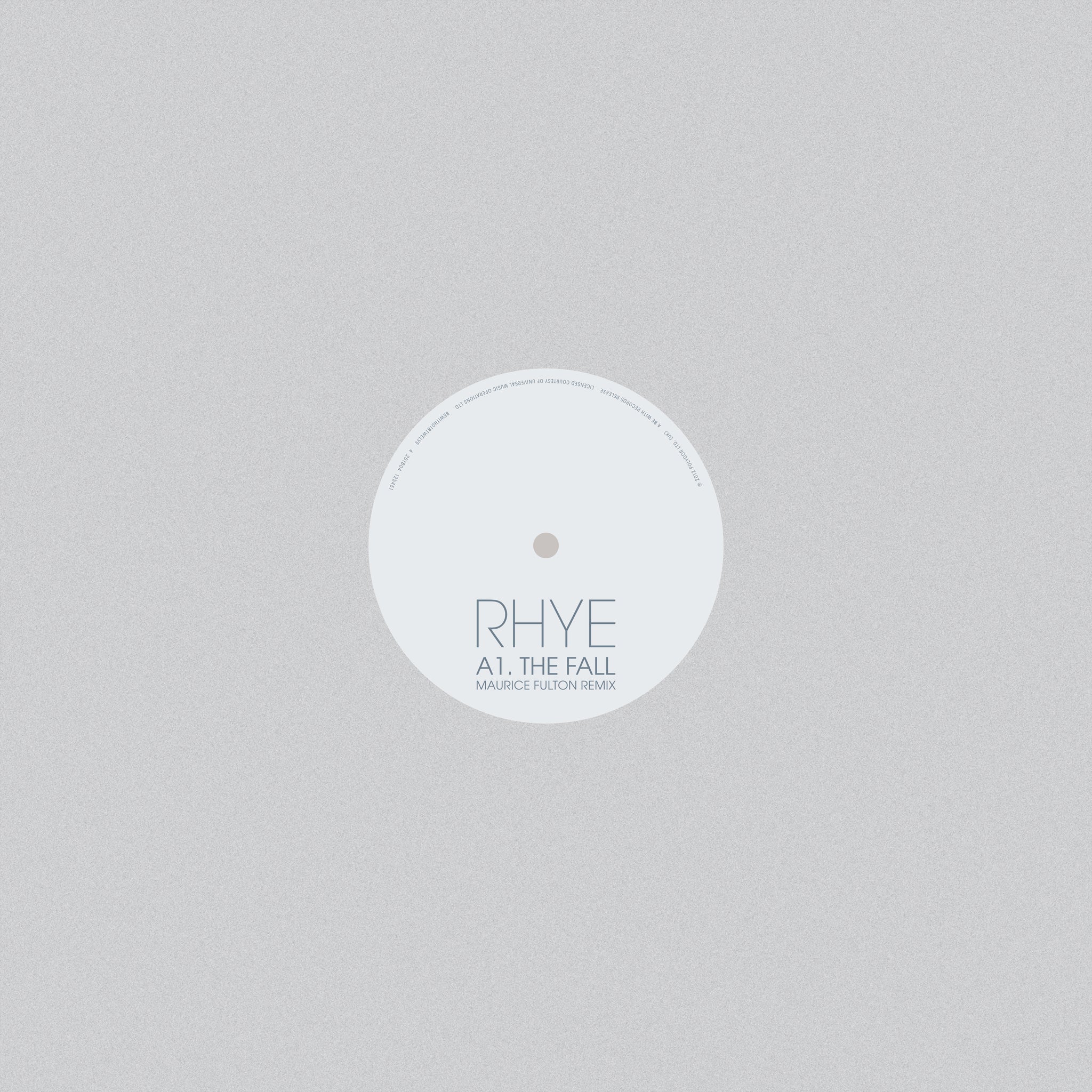Be With Records • Rhye The Fall (Maurice Fulton Remix) 12"